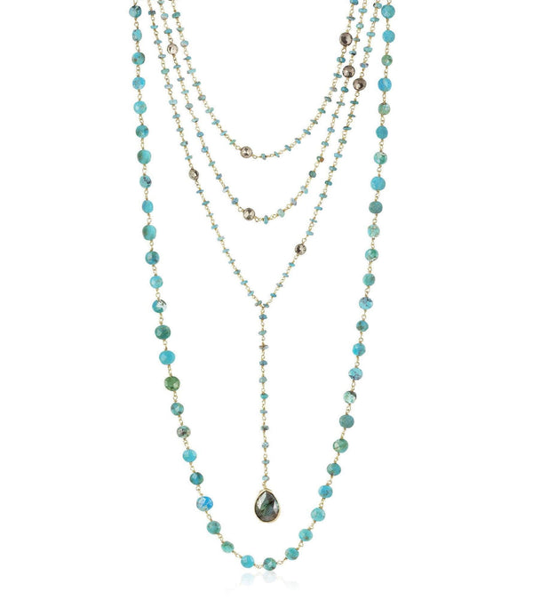 ela rae | turquoise long set of 3 | women’s designer fashion jewelry