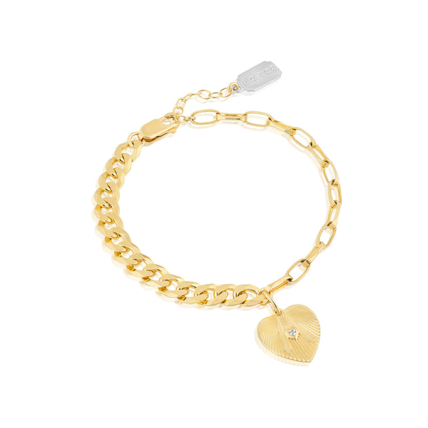 half & half | heart bracelet - ela rae