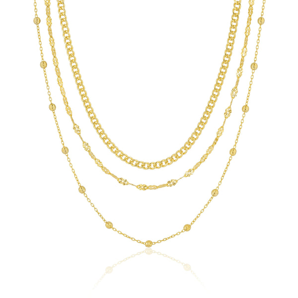 three layer chain | ball chain - ela rae